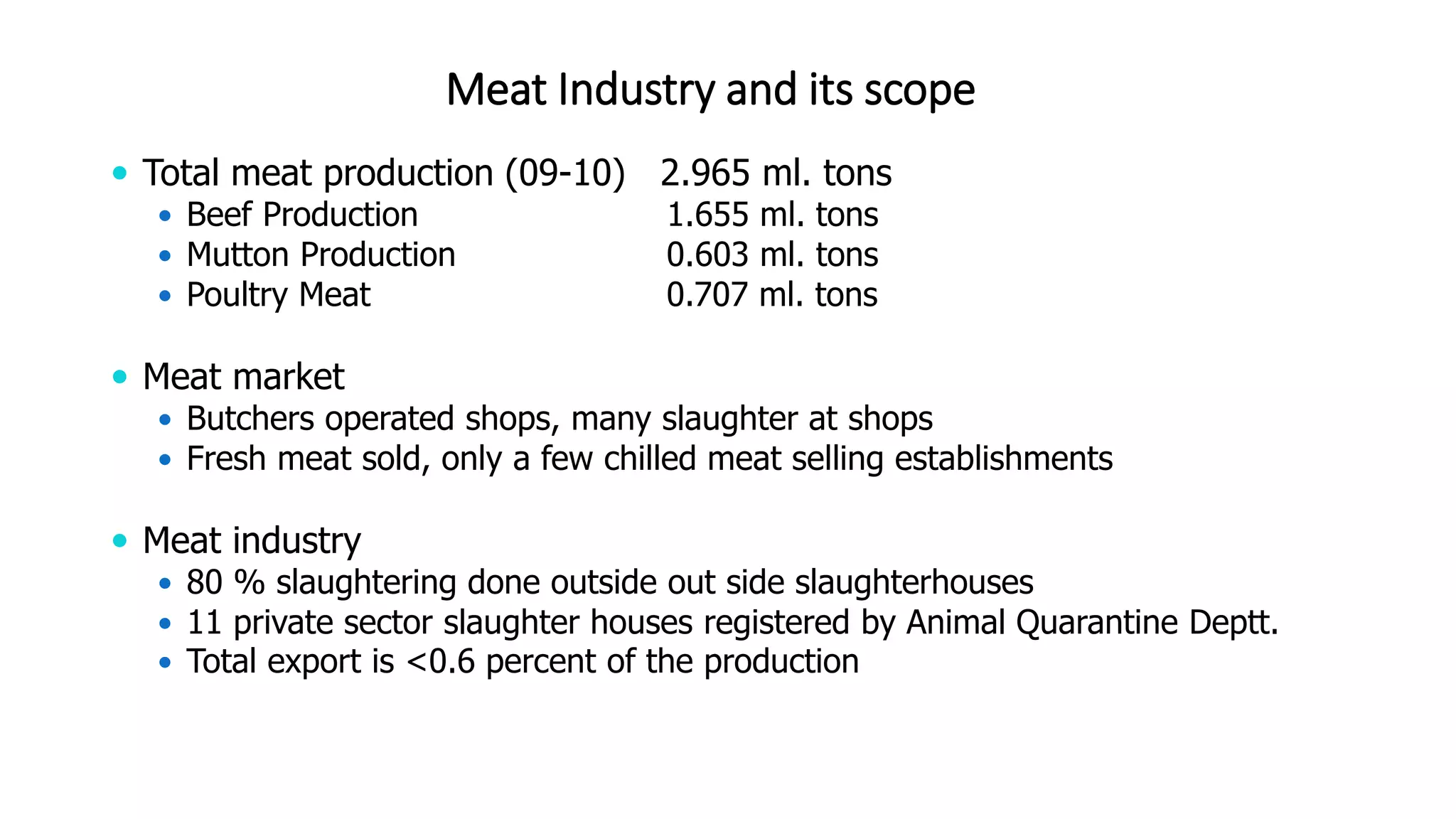 Meat industry and its scope | PPTX