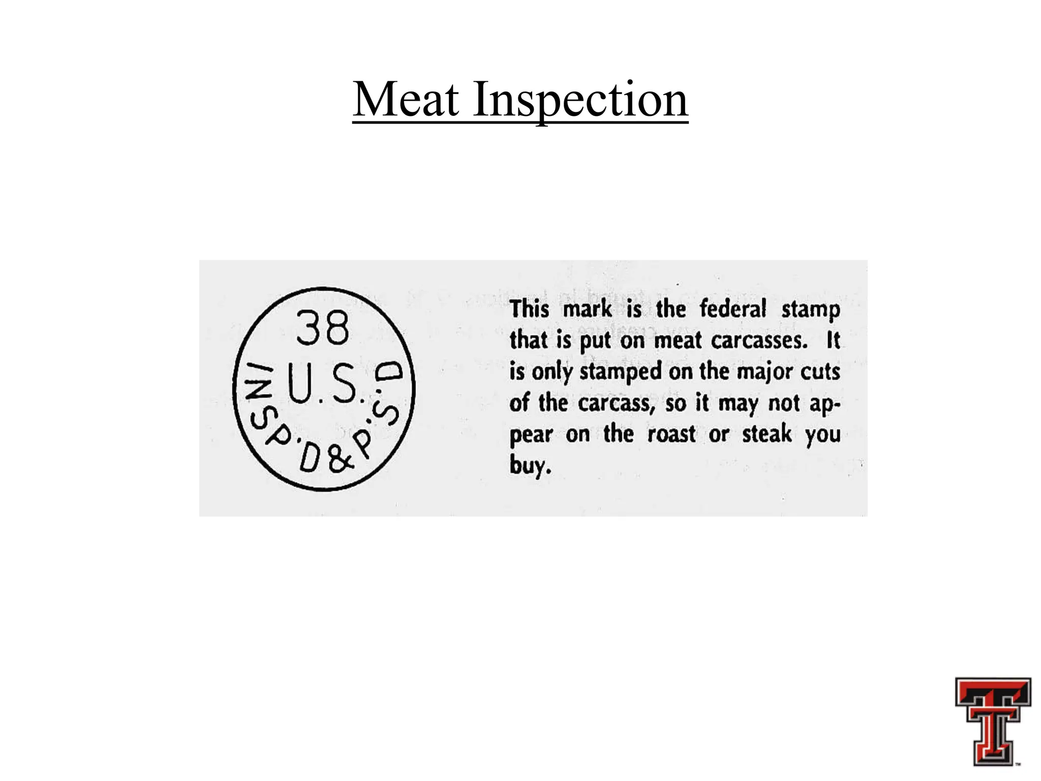 Meat Inspection for the hotel managements students | PPT