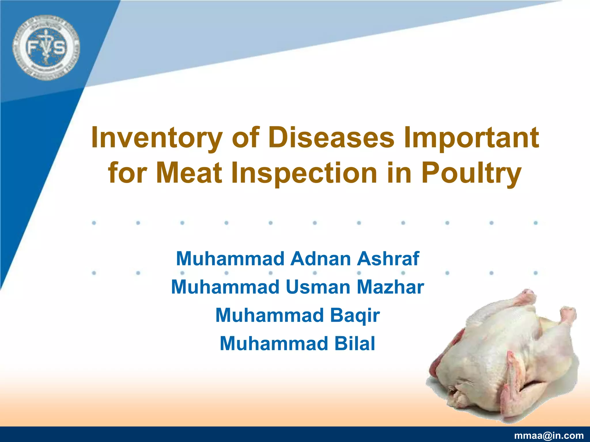 Meat Inspection In Poultry | PPSX