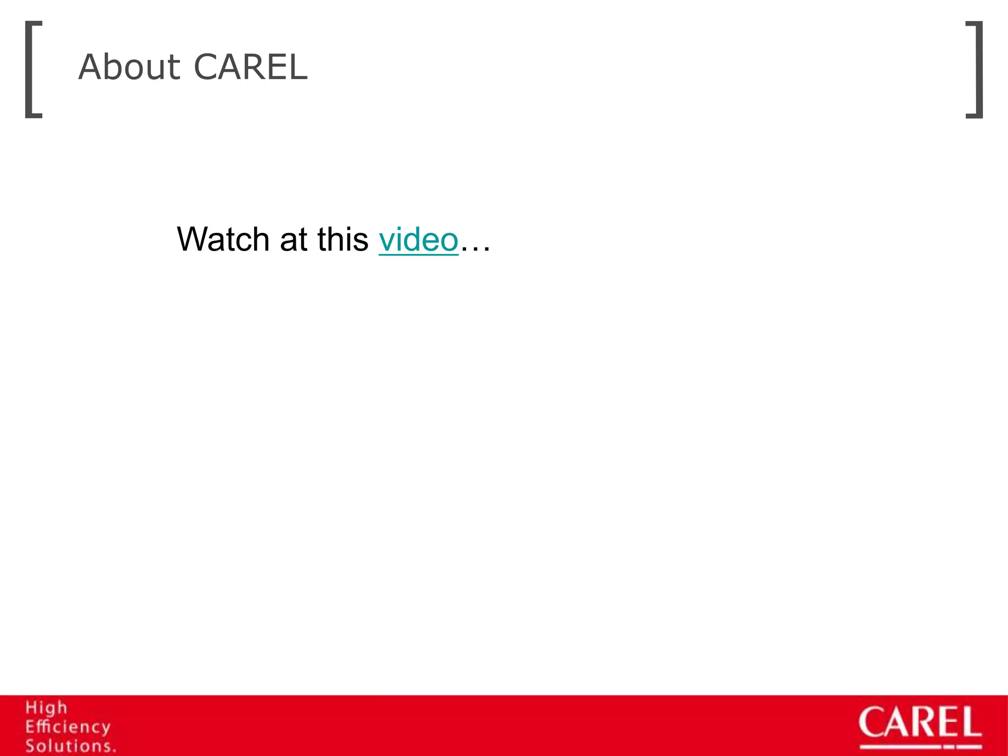 CAREL cold room & convenience store solutions | PPTX