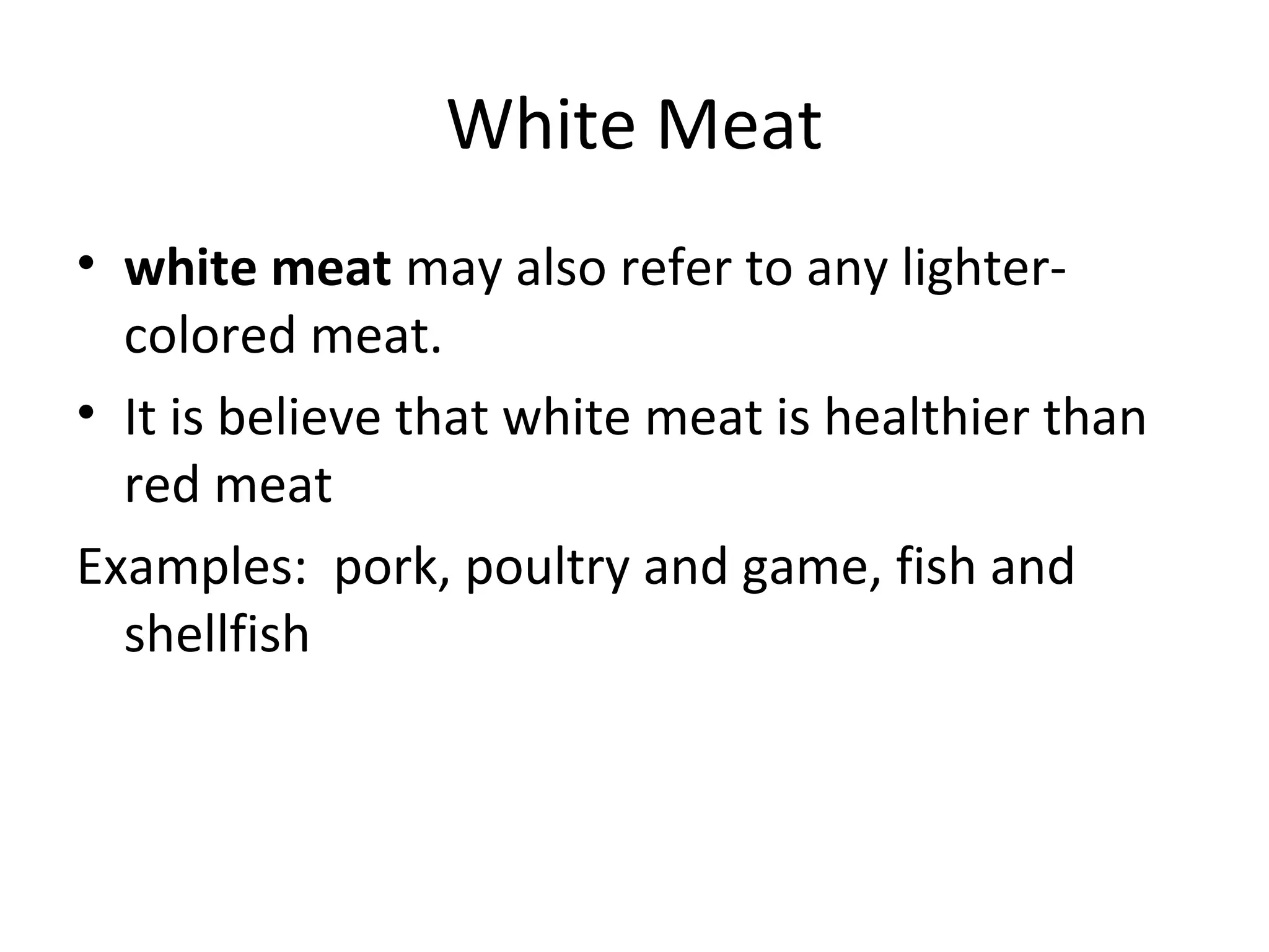Meat & meat cookery | PPT