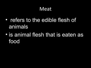 Meat & meat cookery | PPT