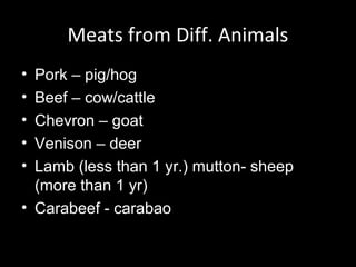 Meat & meat cookery | PPT