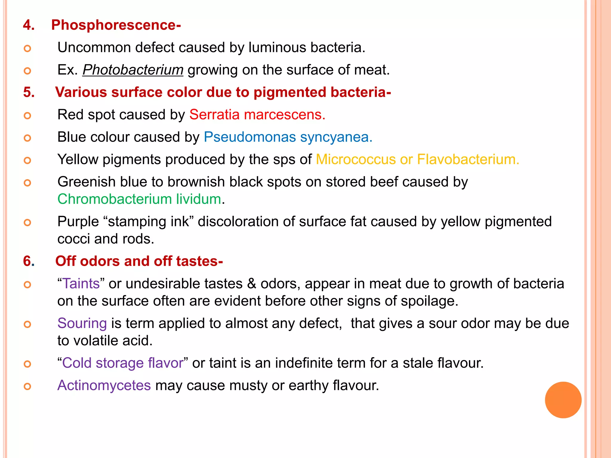 Microbial spoilage of meat & meat products | PPTX