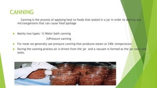 Meat preservation | PPTX