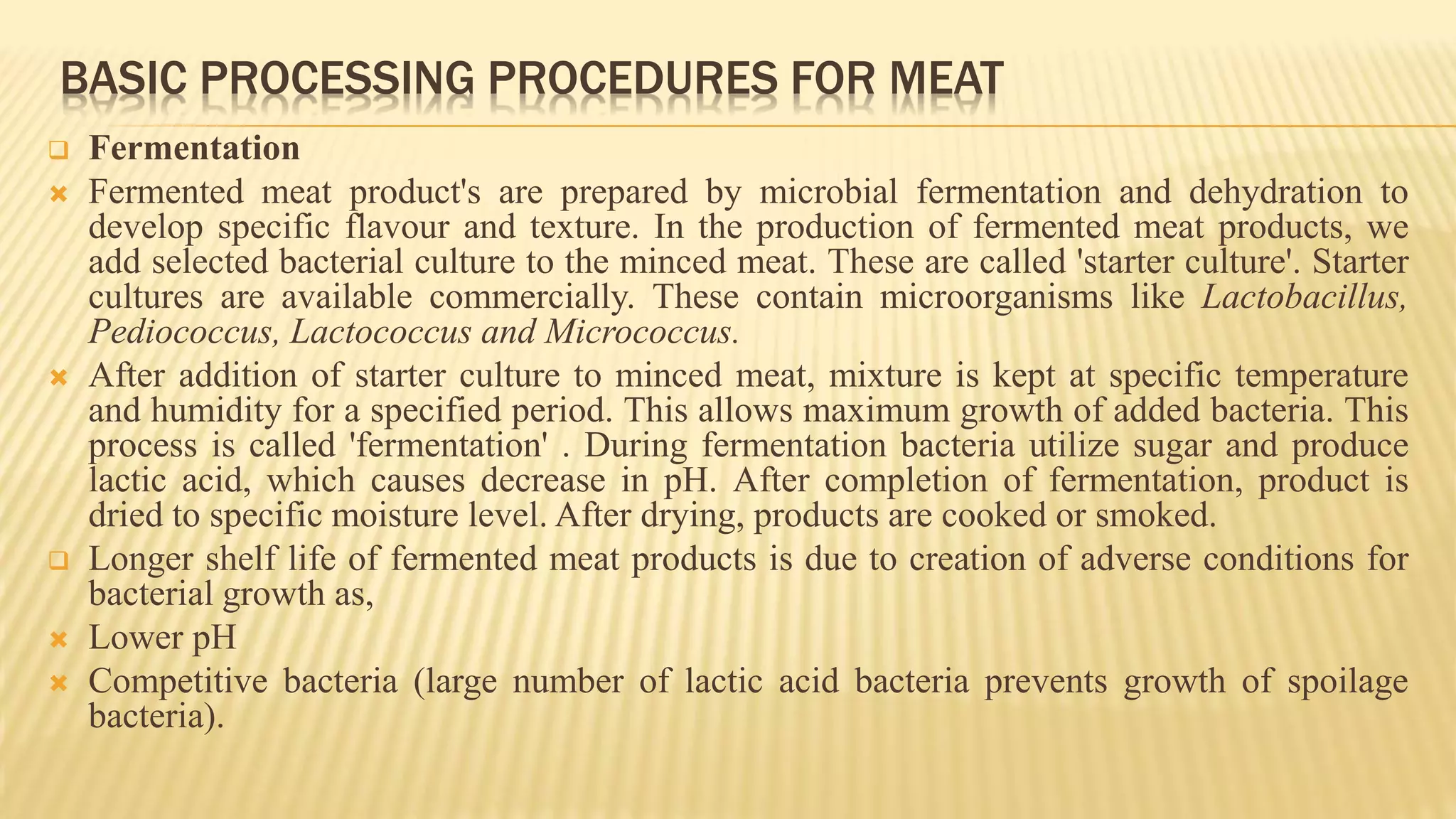 MEAT PROCESSING TECHNOLOGY | PPTX