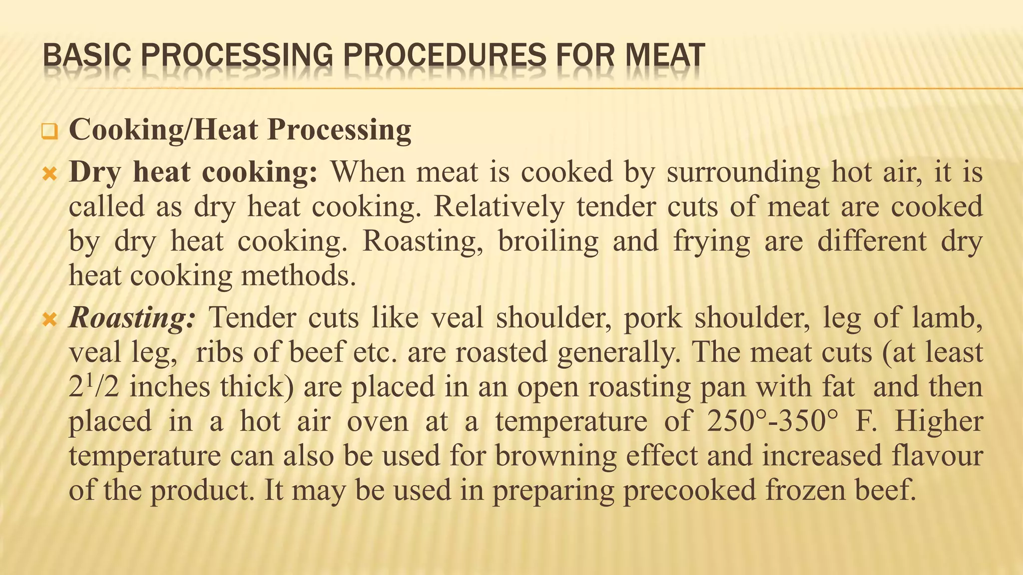 MEAT PROCESSING TECHNOLOGY | PPTX