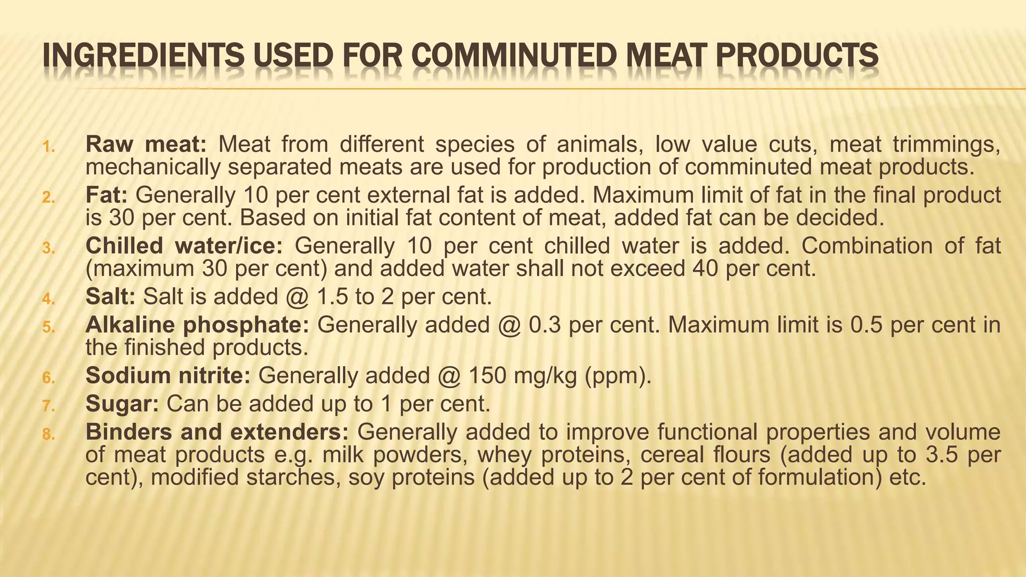 MEAT PROCESSING TECHNOLOGY | PPTX