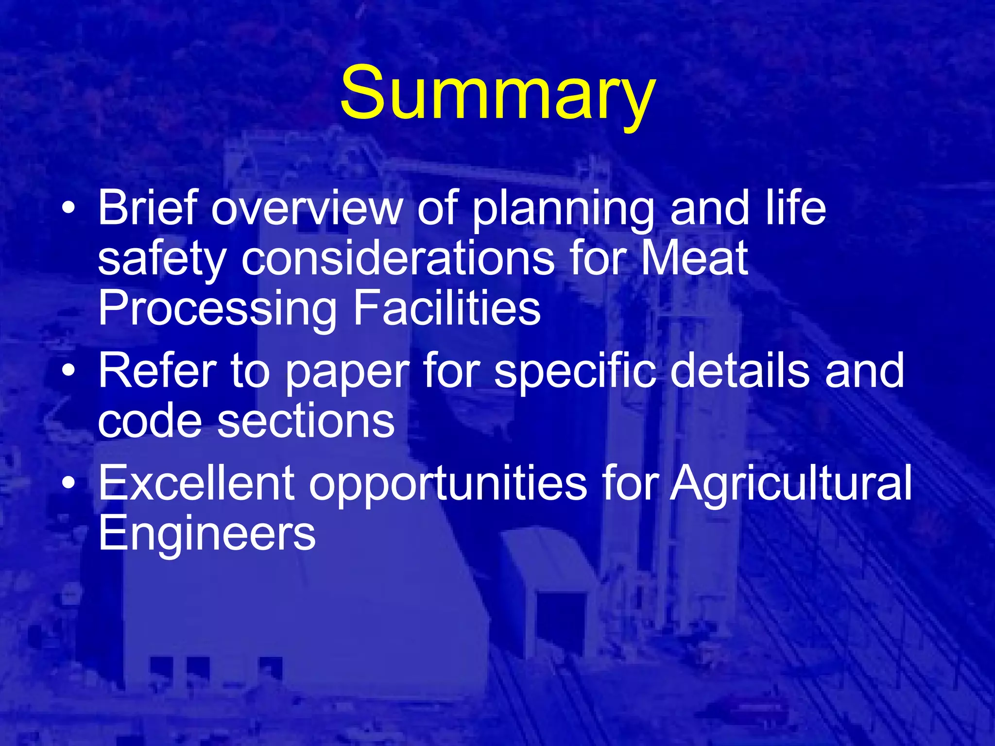 Meat Processing Facility Design | PPT
