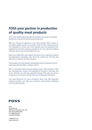 Meat Analysis Solutions | PDF