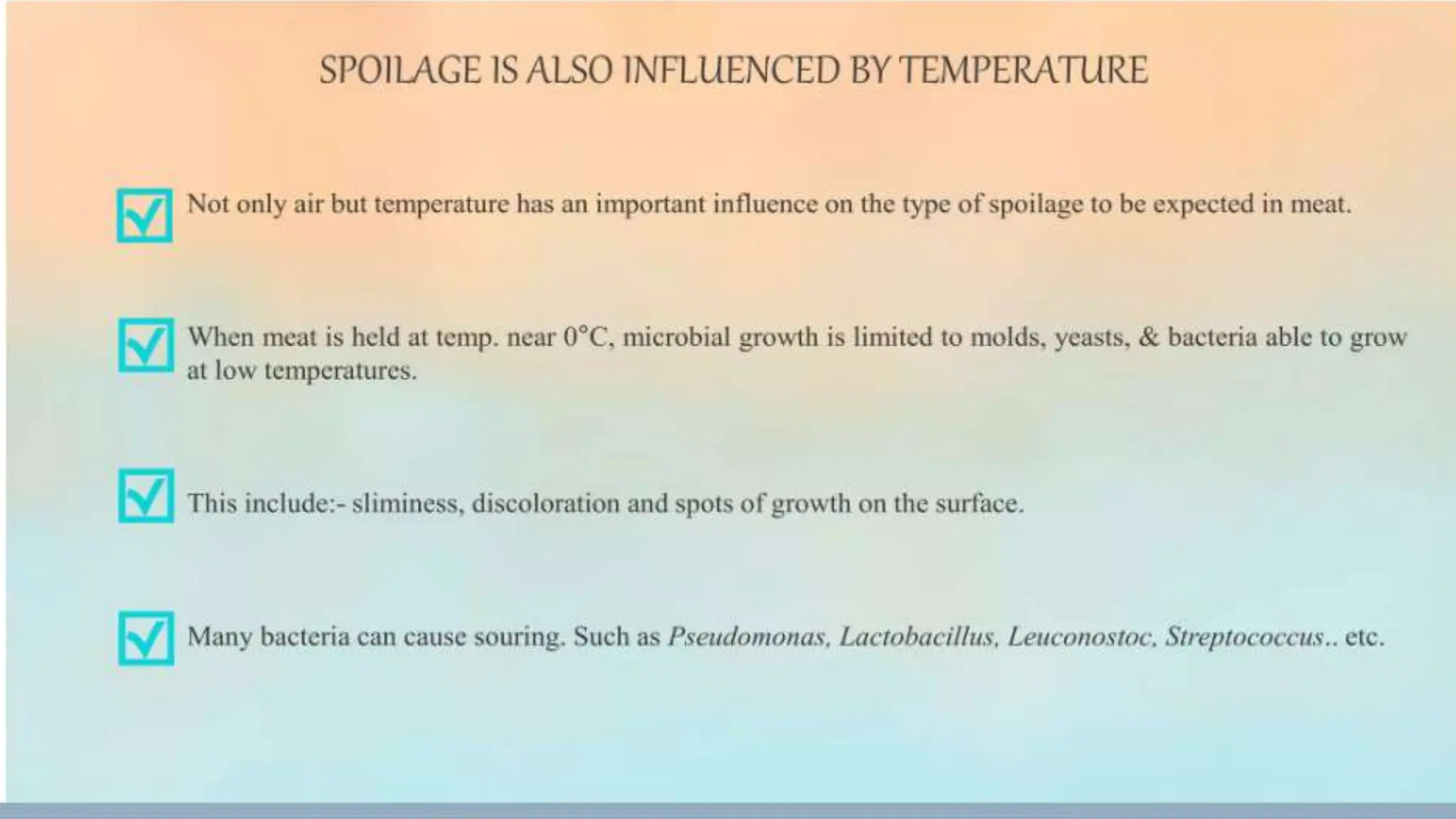 Microbial Decomposition and Spoilage of Meat | PPTX