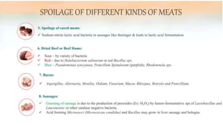 Microbial Decomposition and Spoilage of Meat | PPTX