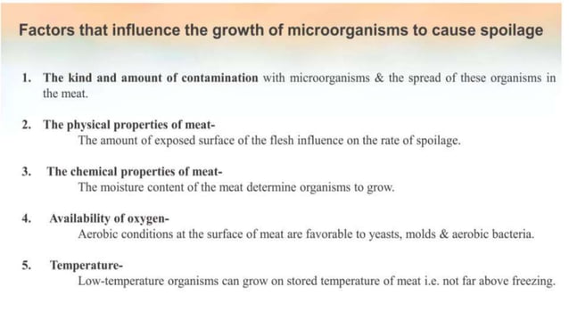 Microbial Decomposition and Spoilage of Meat | PPTX | Vegetarian Diets ...
