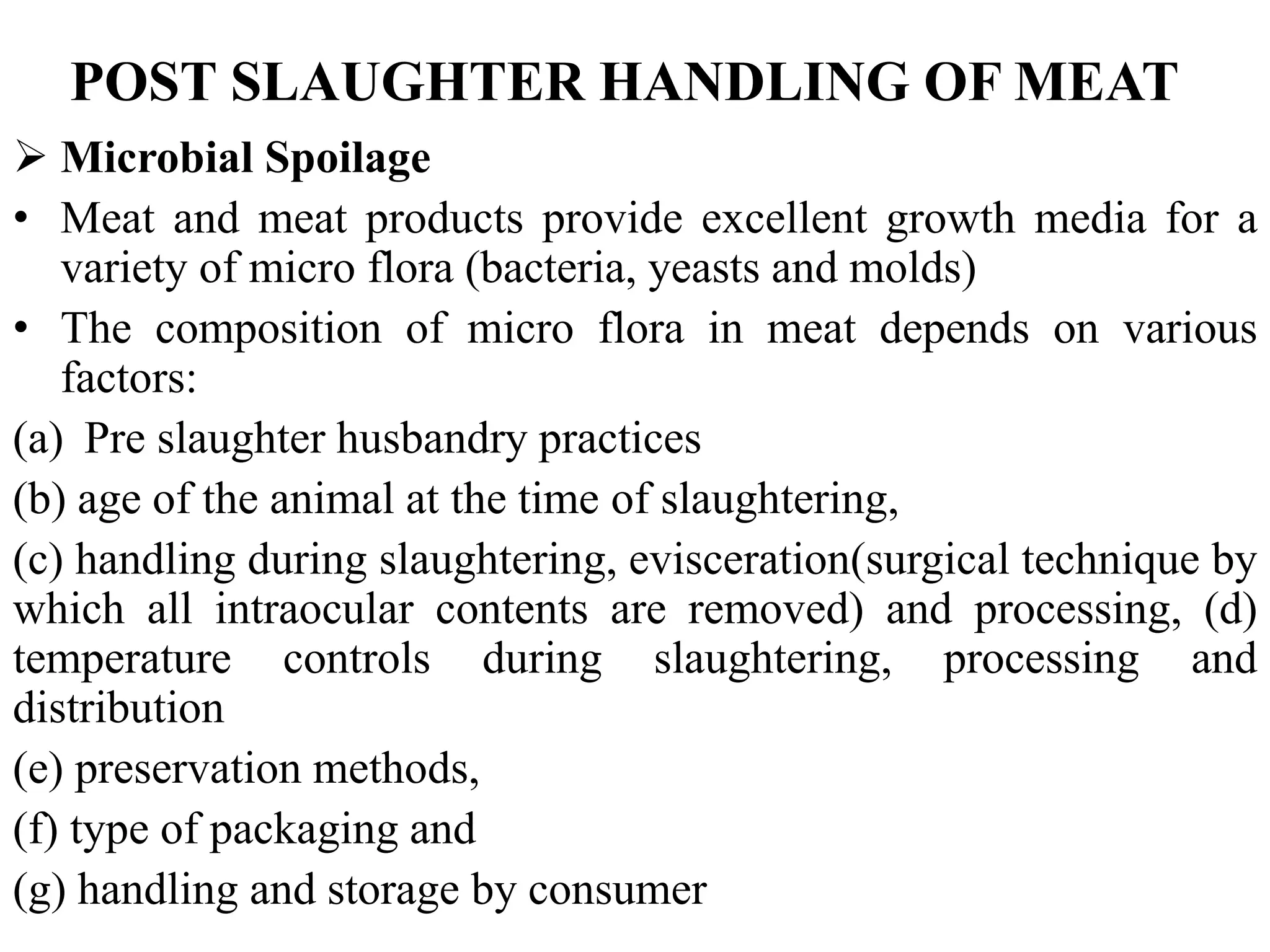 Meat spoilage and preservation techniques By Manoj Dhital (M.Sc ...