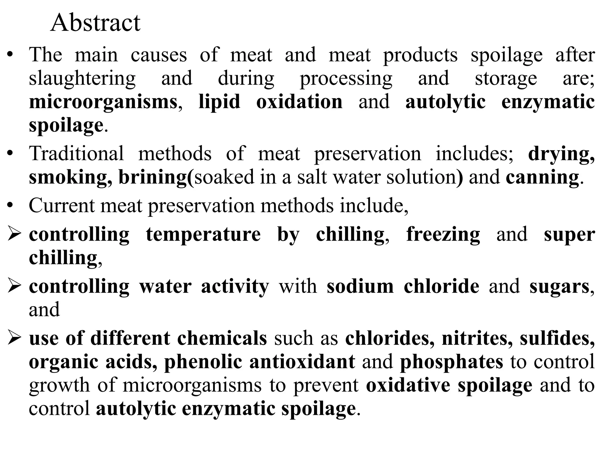 Meat spoilage and preservation techniques By Manoj Dhital (M.Sc ...
