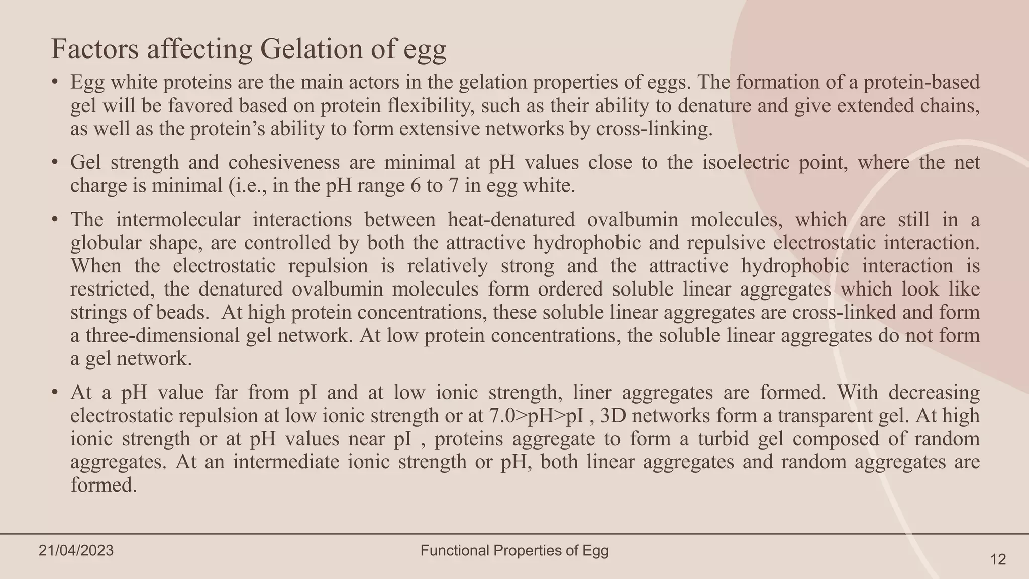 Factors affecting Functional property of Egg | PPTX