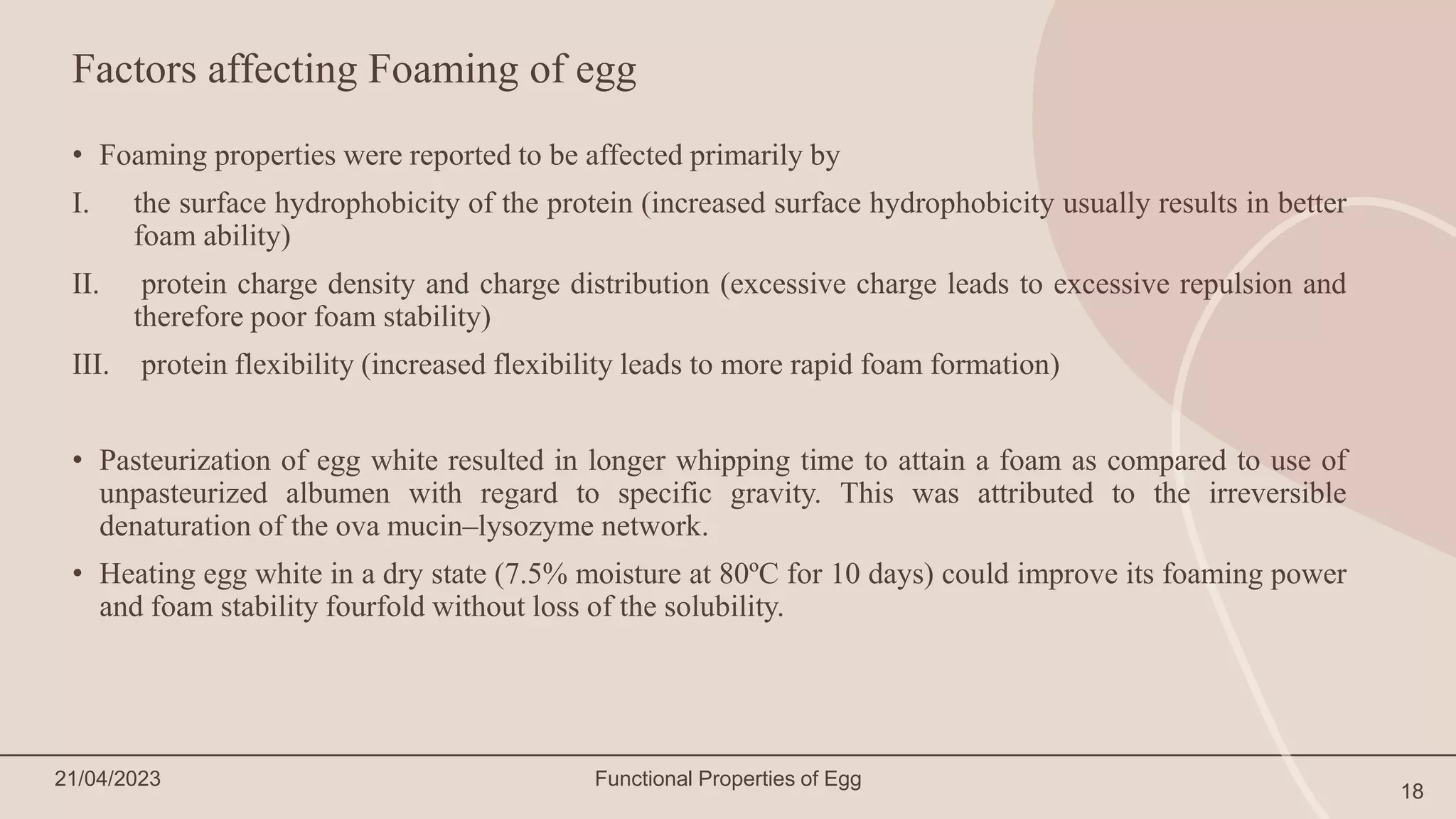 Factors affecting Functional property of Egg | PPTX