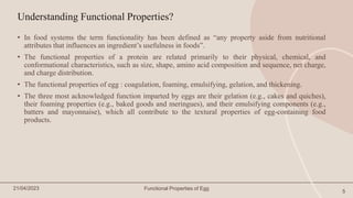 Factors affecting Functional property of Egg | PPTX