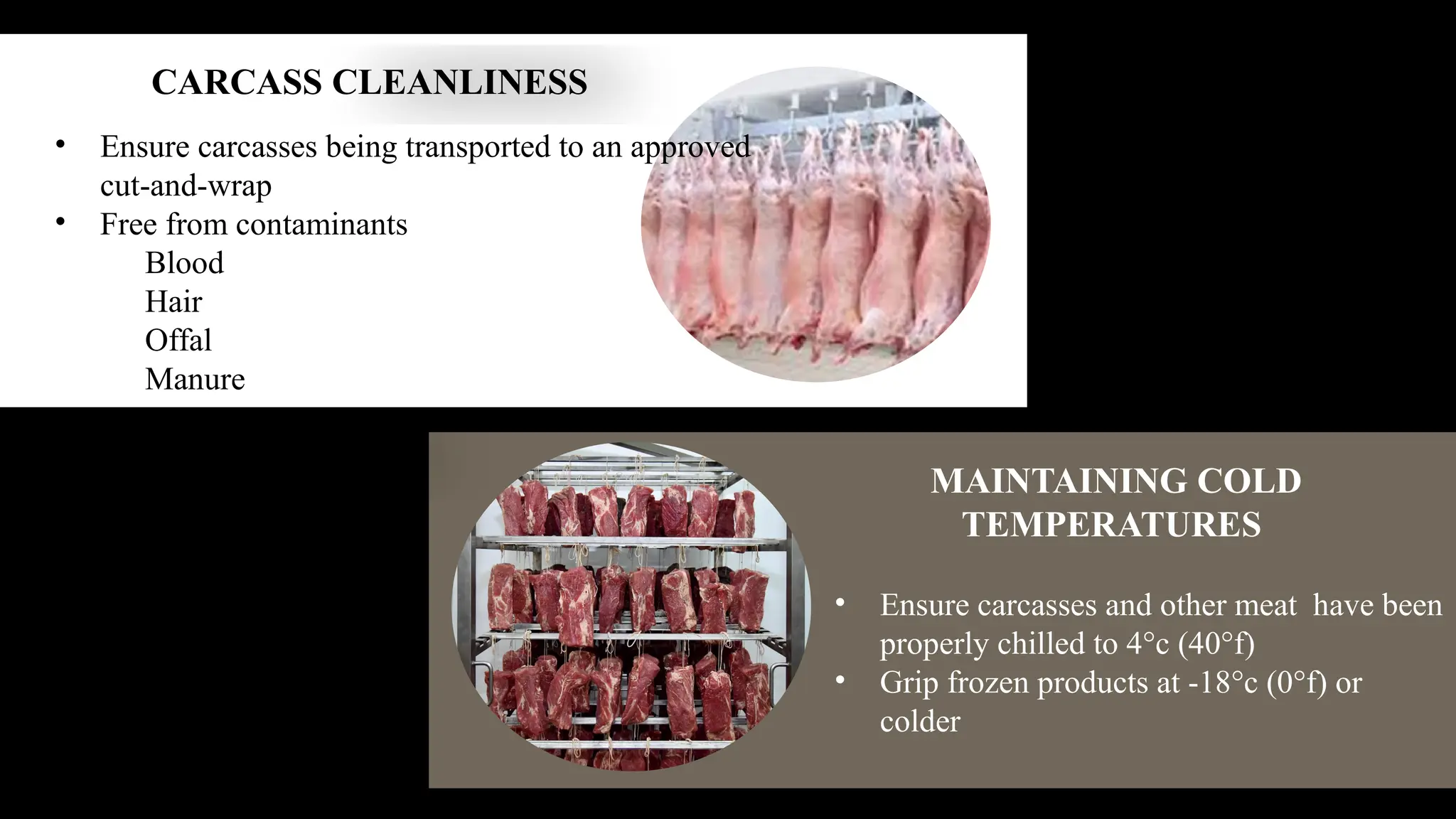 meat transportation, meat type, transport medium, hazards, storage ...