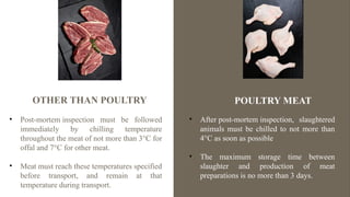meat transportation, meat type, transport medium, hazards, storage ...