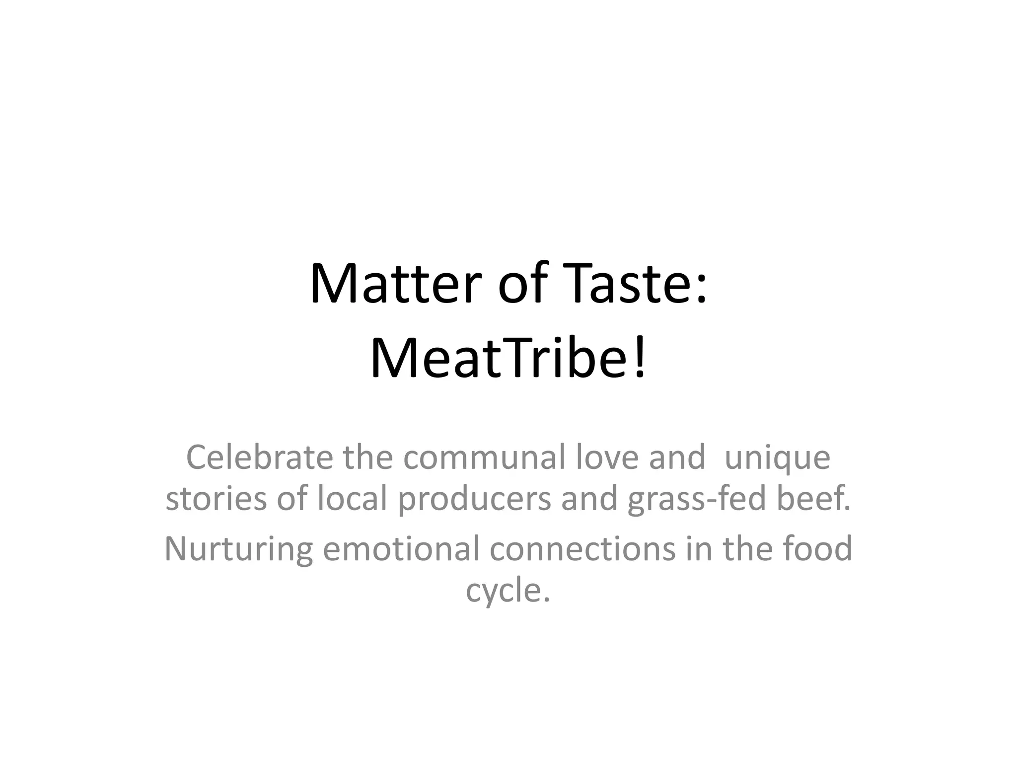 Meat tribes final | PPTX