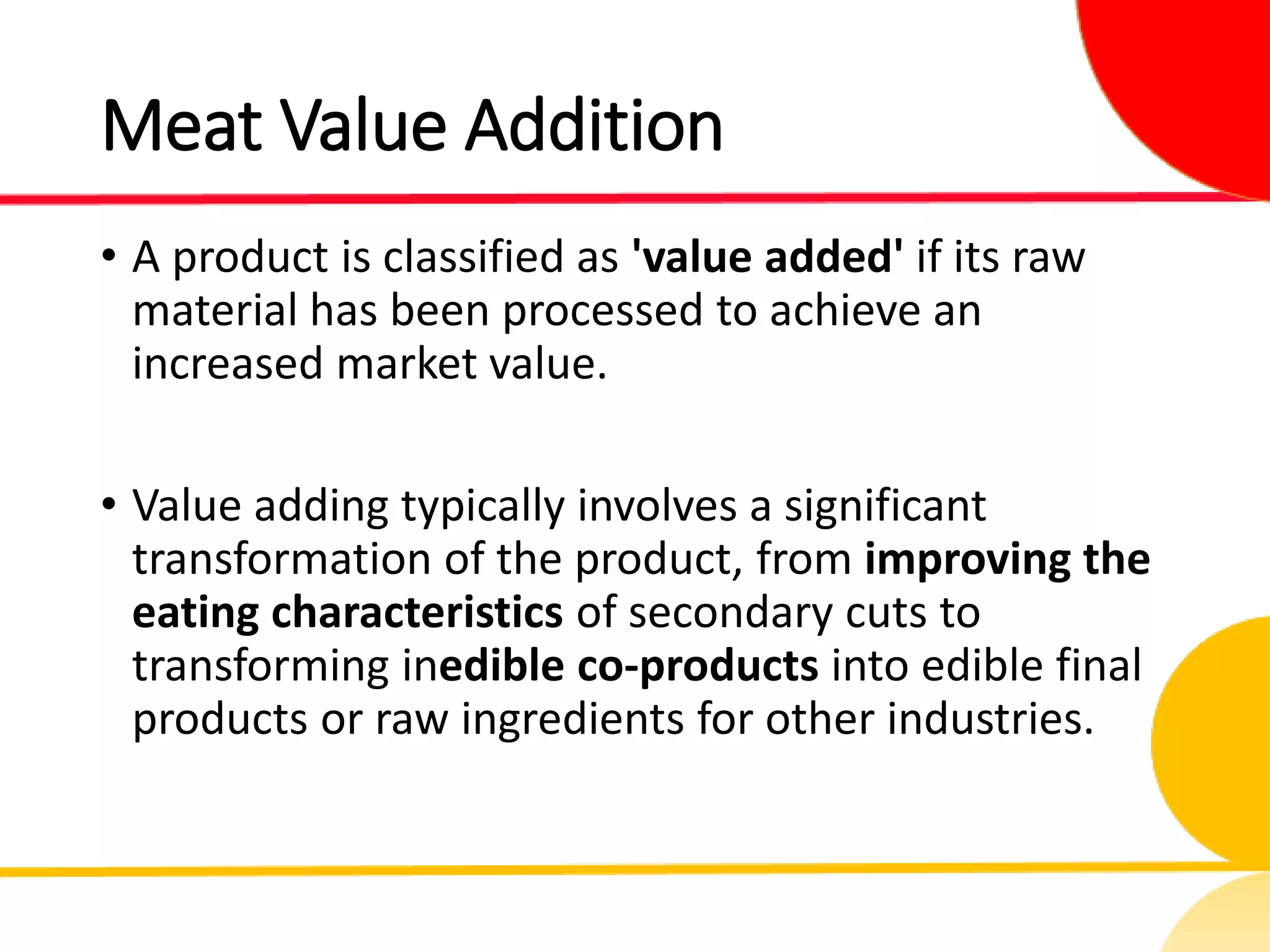 Meat value addition | PDF