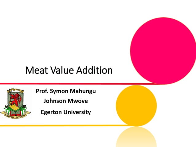 Meat value addition | PDF