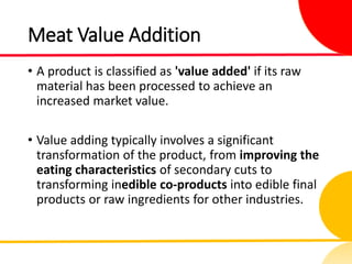 Meat value addition | PDF