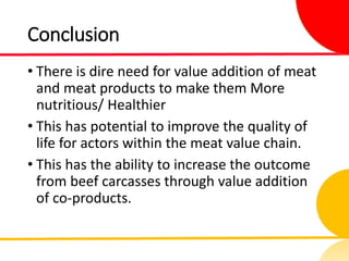 Meat value addition | PDF