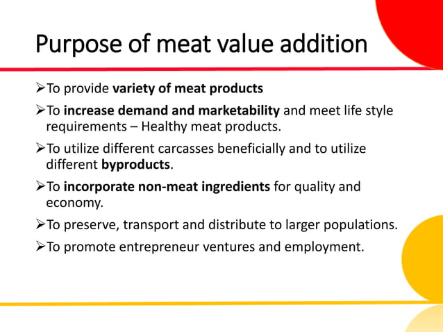 Meat value addition | PDF