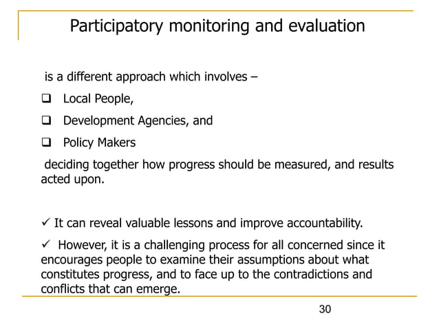 Monitoring And Evaluation