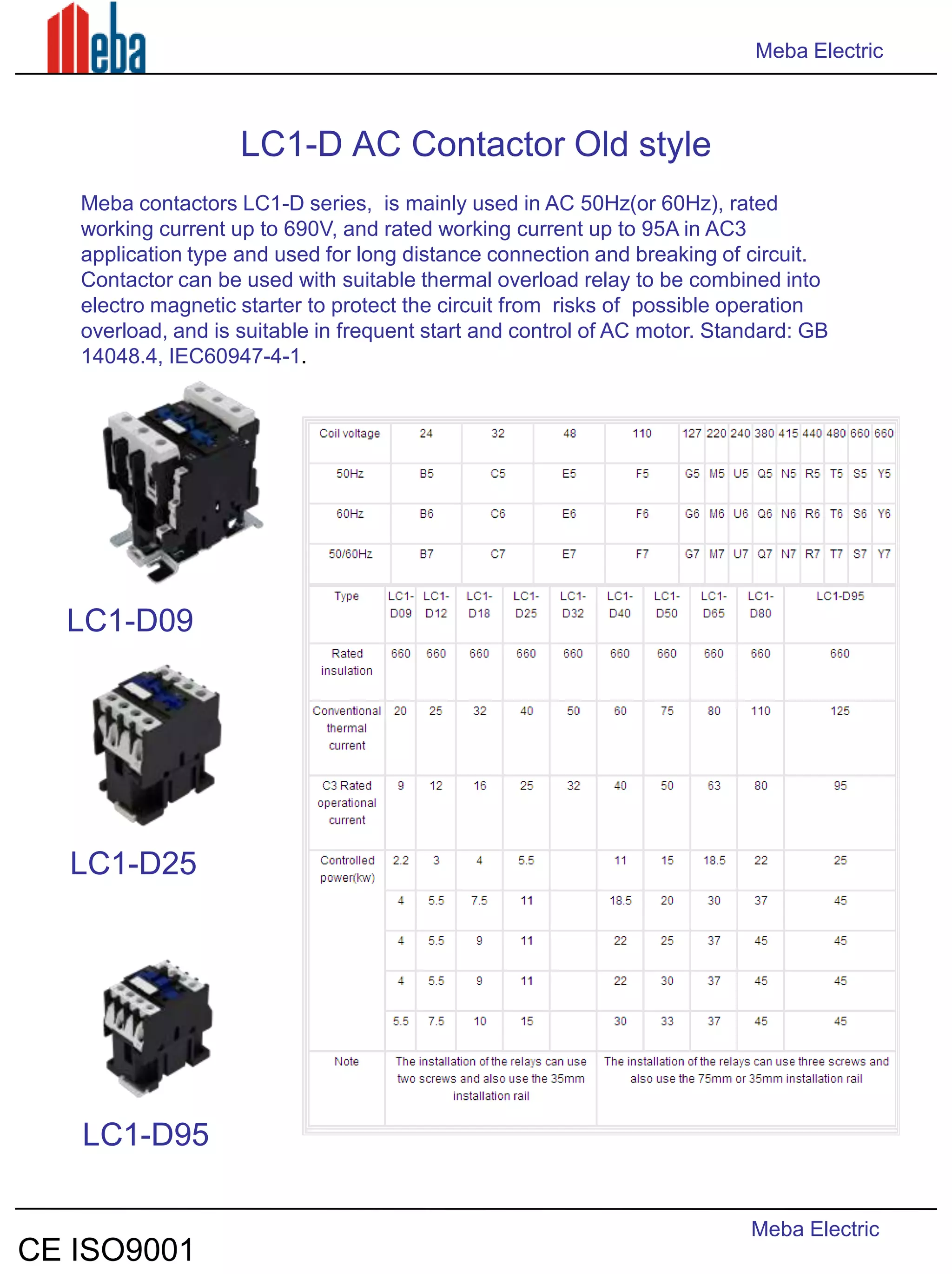 Meba electric ac contactors 3 | PPT