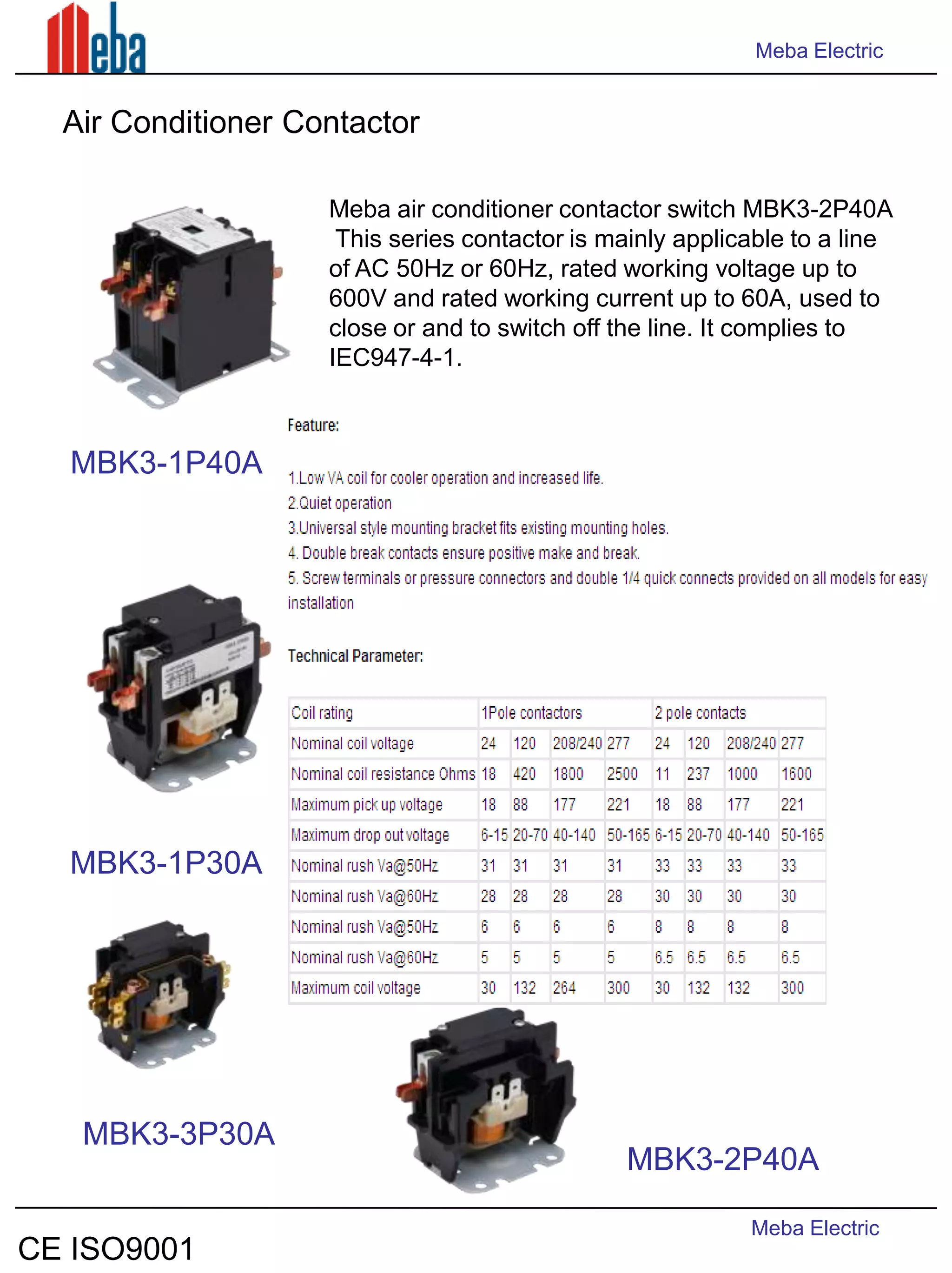 Meba electric ac contactors 3 | PPT