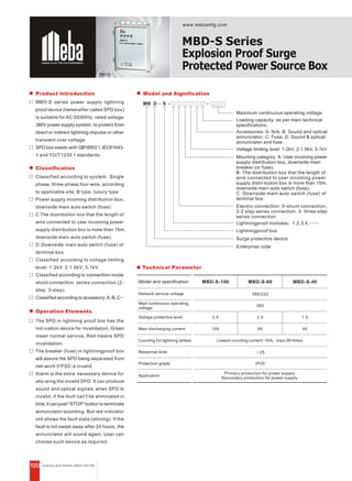 Meba Surge Protective Device Catalogue | PDF