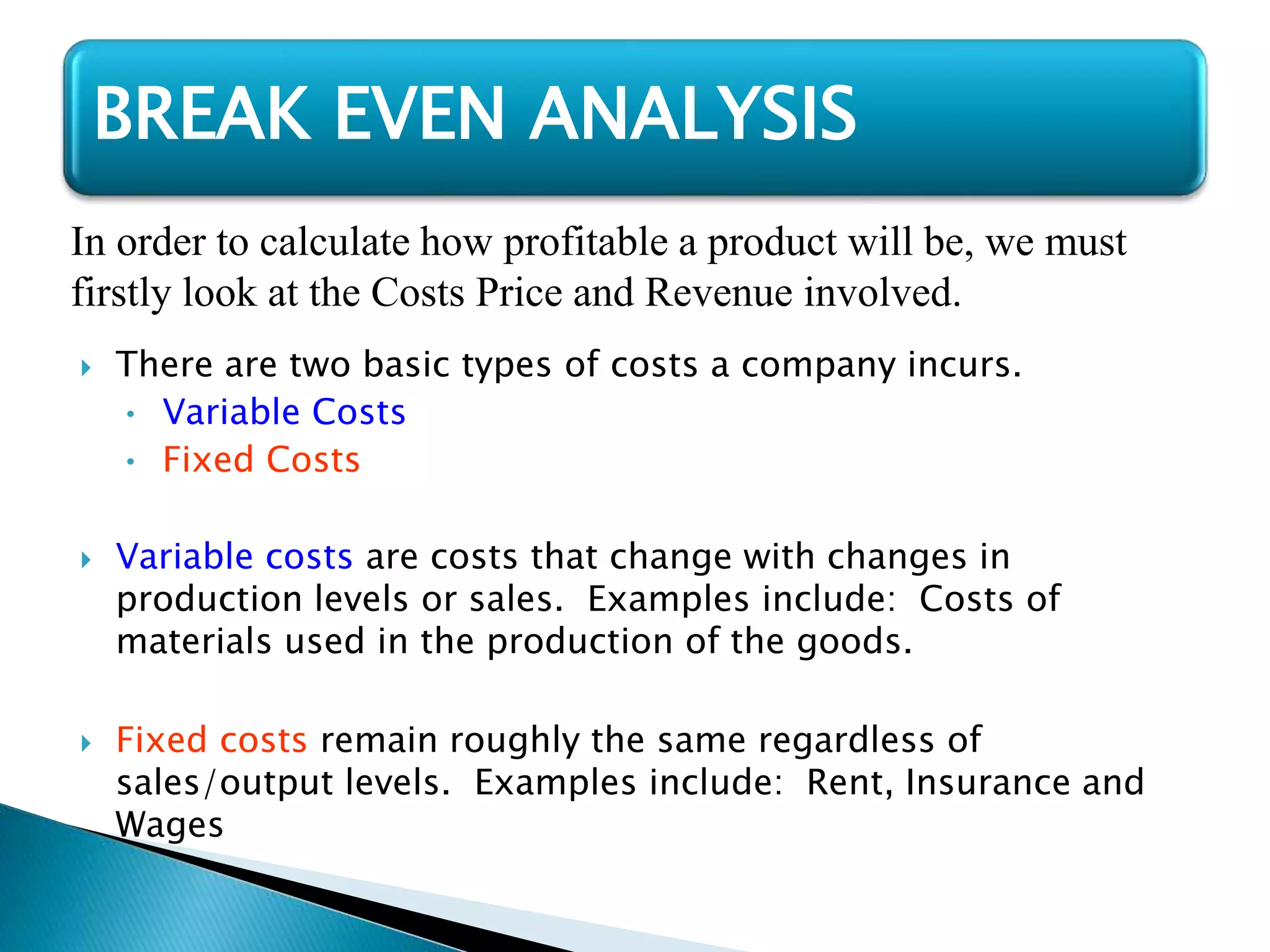 BREAK-EVEN ANALYSIS | PPTX