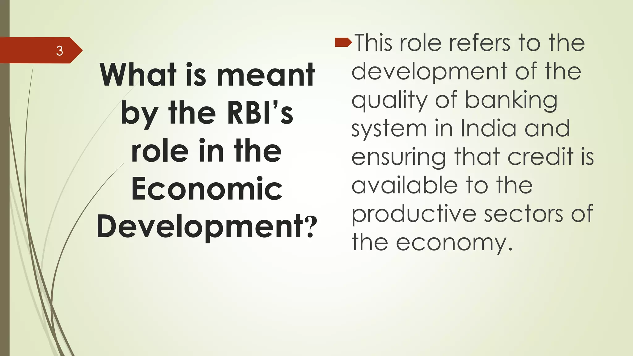 Role of Reserve Bank of India in Economic Development | PPTX