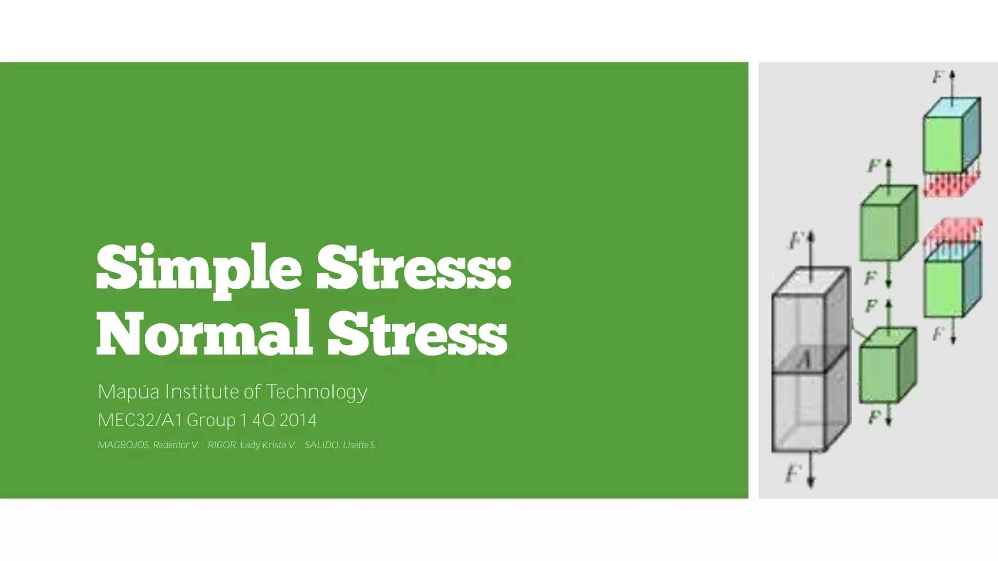 Simple Stress: Normal Stress | PDF