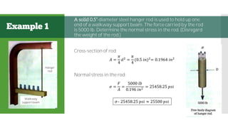 Simple Stress: Normal Stress | PDF