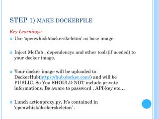 MeCab in docker action(OpenWhisk) | PPT