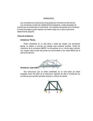 armaduras mecanica estatica | DOCX