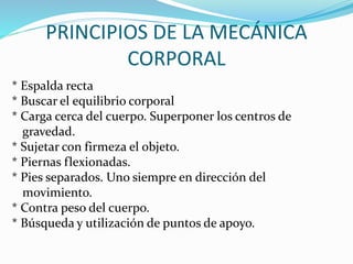 Mecanica corporal | PPTX