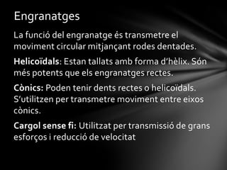 Mecanismes de transmissió de moviment circular | PPTX