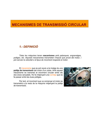Mecanismes de transmissio circular | DOC