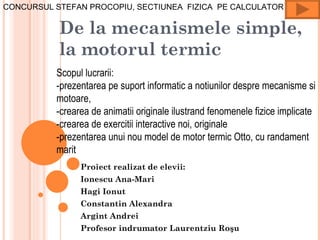 Mecanisme si motoare termice | PPS