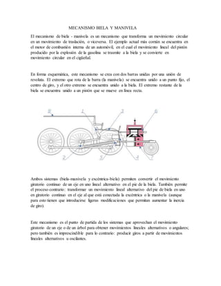 Mecanismo biela y manivela | DOCX