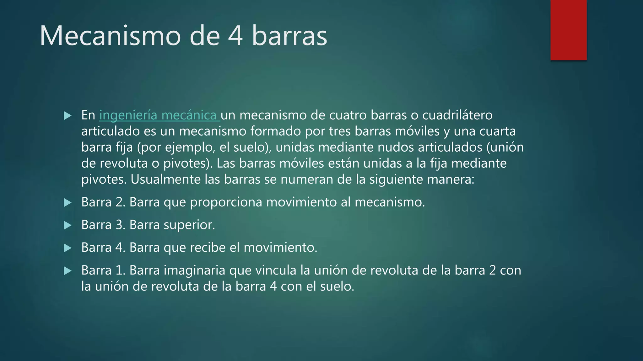 Mecanismos de 4 barras. | PPTX