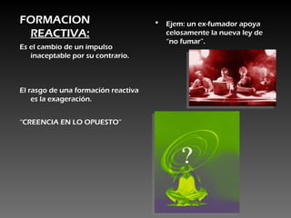 mecanismos de defensa según el psicoanálisis | PPT