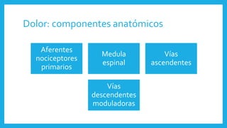 Mecanismos de transmisión y transducción del dolor | PPTX