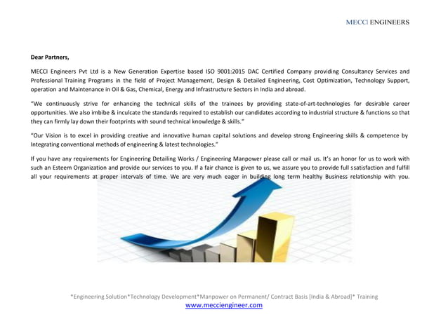 Mecci company profile | PPT | Free download