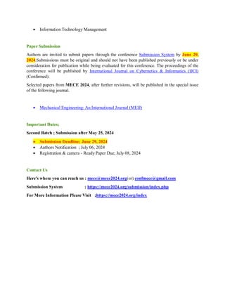 8th International Conference on Trends in Mechanical Engineering (MECE ...